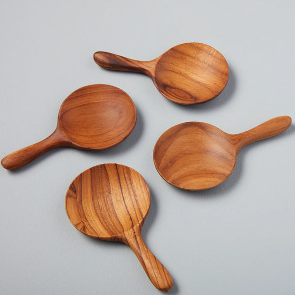TEAK ROUND SPOONS SMALL – TUSKcollection